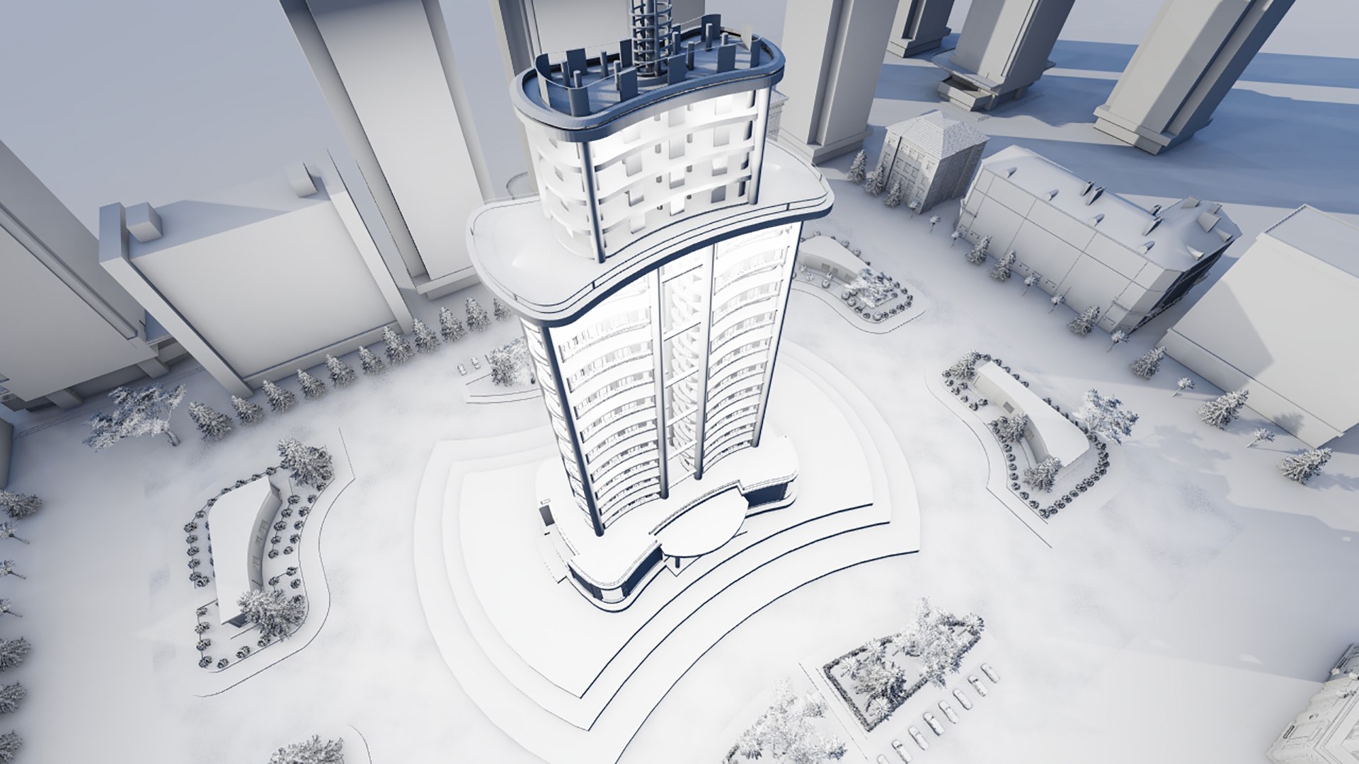 3D MODERN SKYCRAPER TYPE 2 Model - TurboSquid 1760079