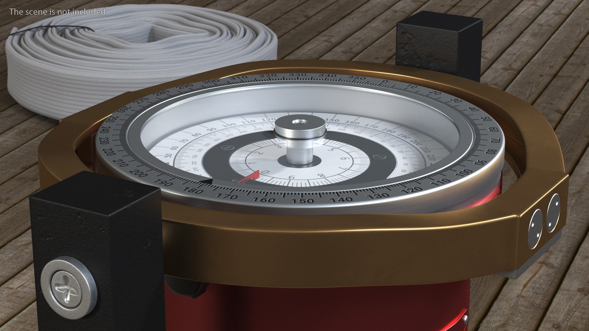 3D Red Marine Ship Compass - TurboSquid 1993741