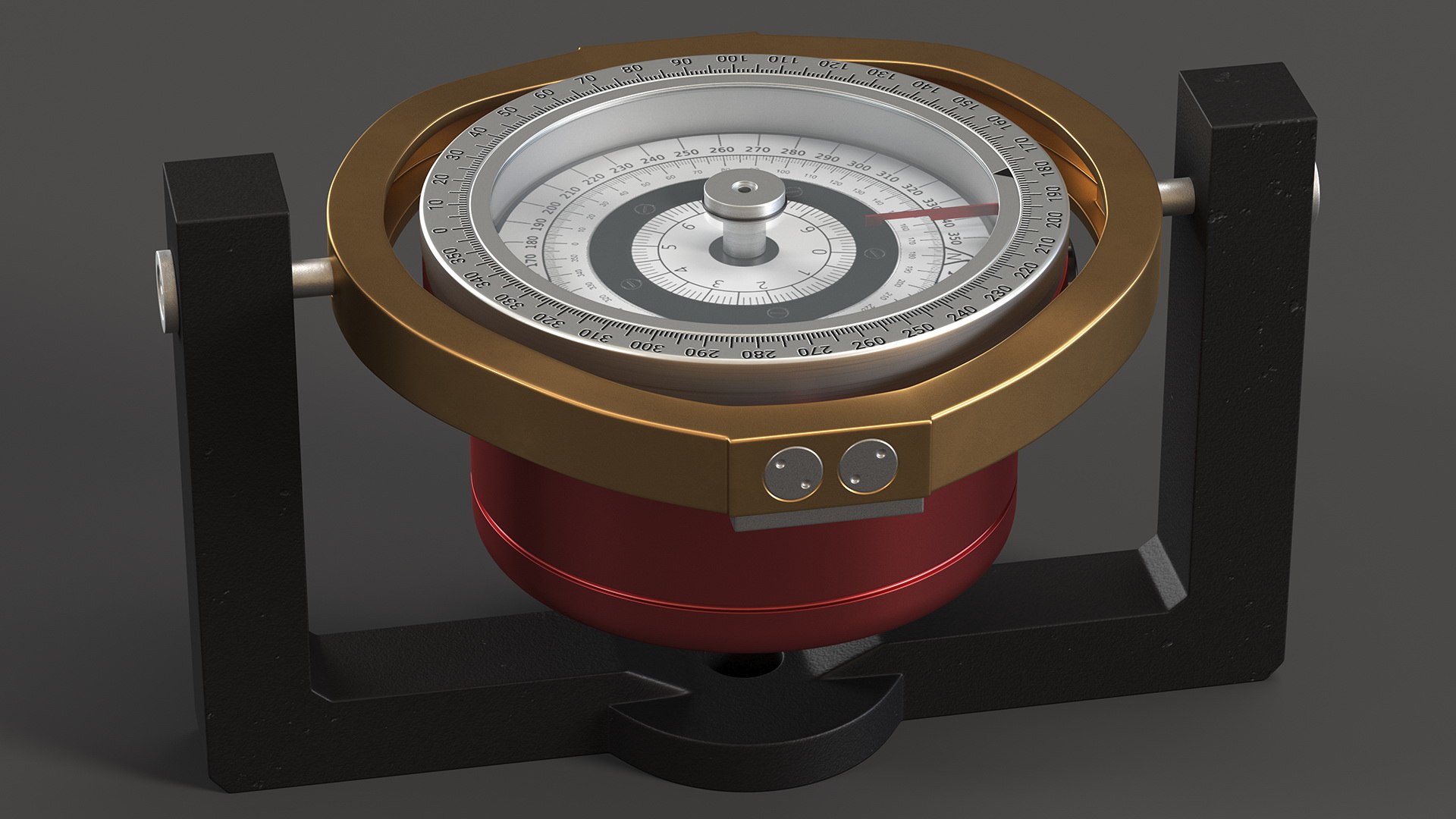 3D Red Marine Ship Compass - TurboSquid 1993741