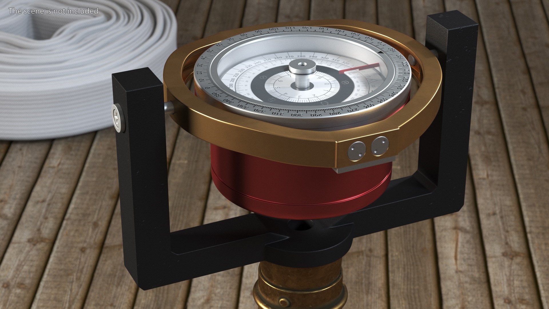 3D Red Marine Ship Compass - TurboSquid 1993741