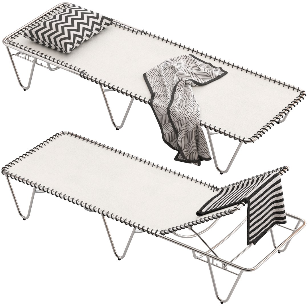 3D CB2 Enzo Natural Outdoor Sunlounge - TurboSquid 2164072