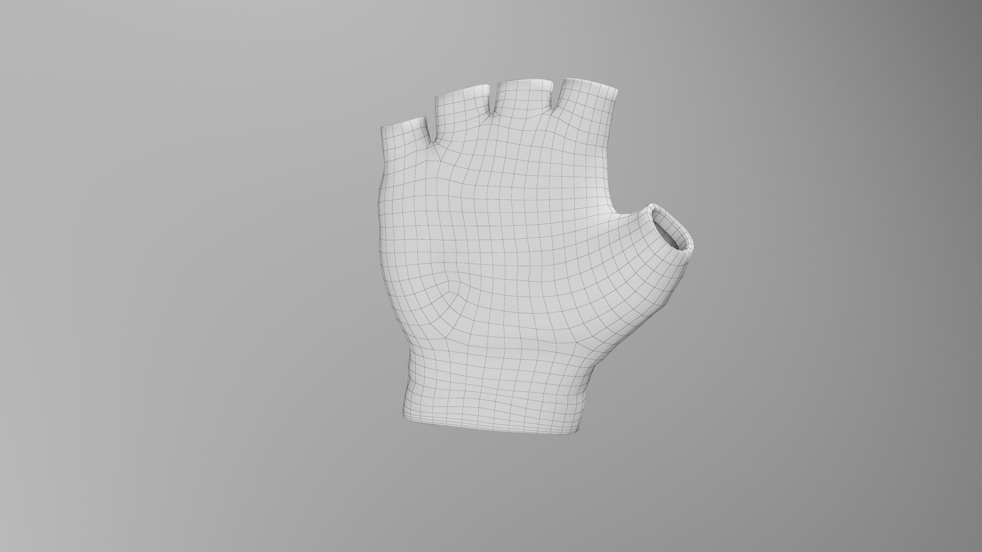 Black Leather Fingerless Glove 3D Model - TurboSquid 1987501