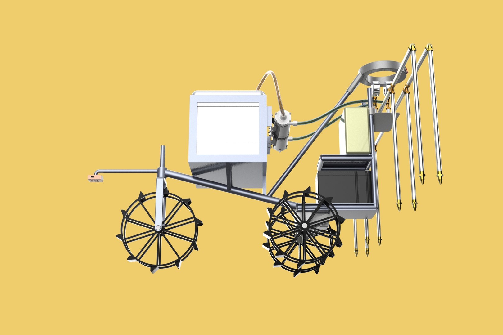 FARM SPRAYER AUTONOMOUS UNMANNED ROBOT FIELD TRACTOR AGRICULTURE Model ...