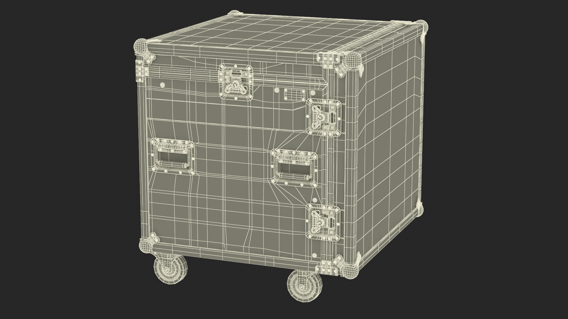 Heavy Duty Rack Flight Case With Wheels 52x48x48cm Model - TurboSquid ...