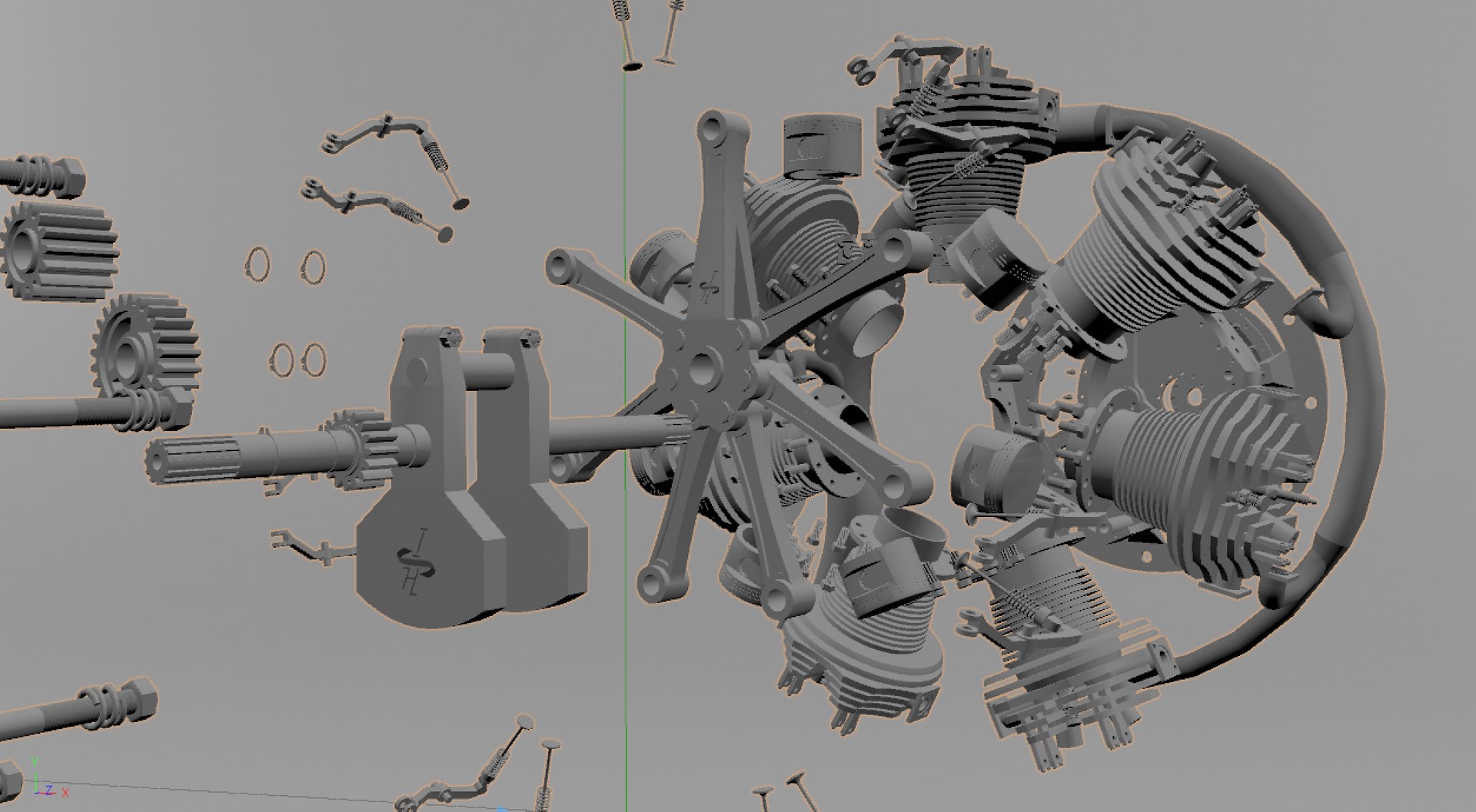 3D Pratt and Whitney Radial Engine - TurboSquid 2105304