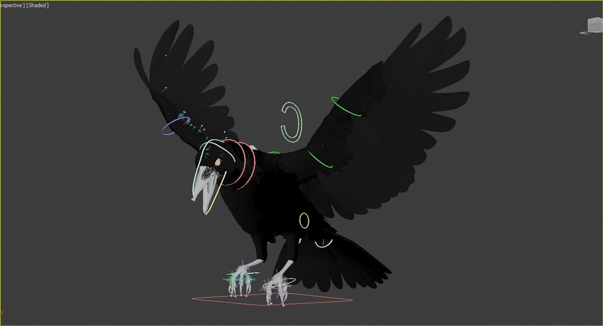 3D Crow Rigged Model - TurboSquid 1244530