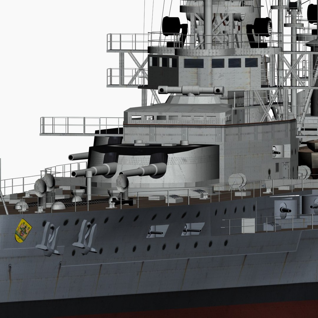 3d Dreadnought Battleship Kaiser Class Model