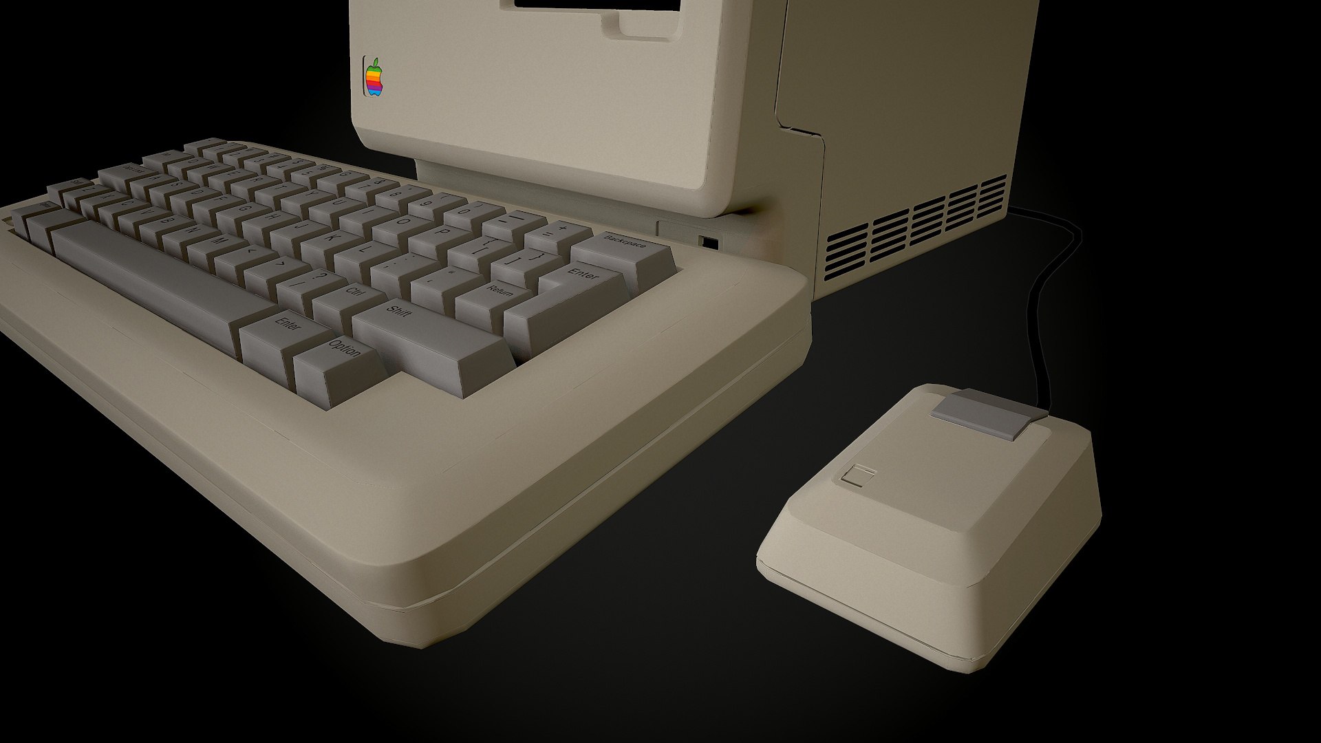 3D Retro Apple Computer - TurboSquid 1553754