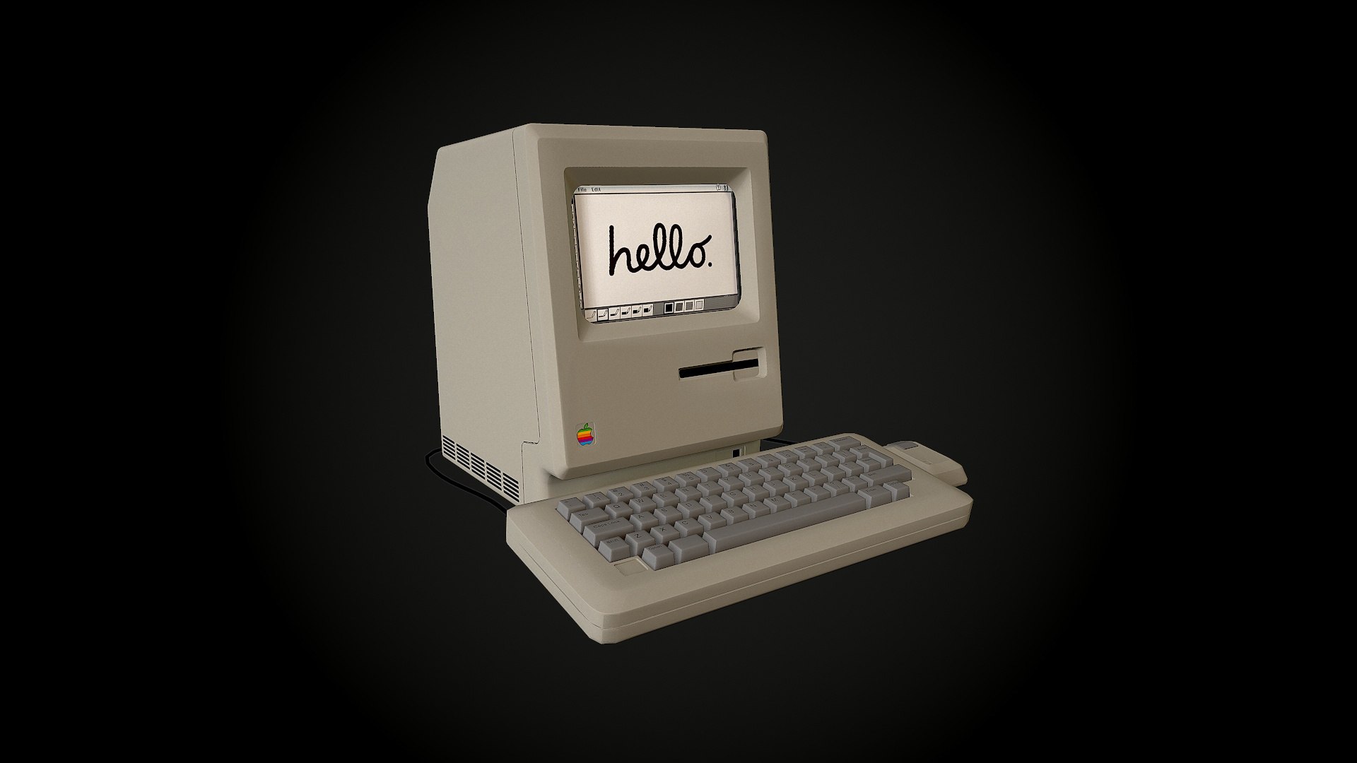 3D Retro Apple Computer - TurboSquid 1553754