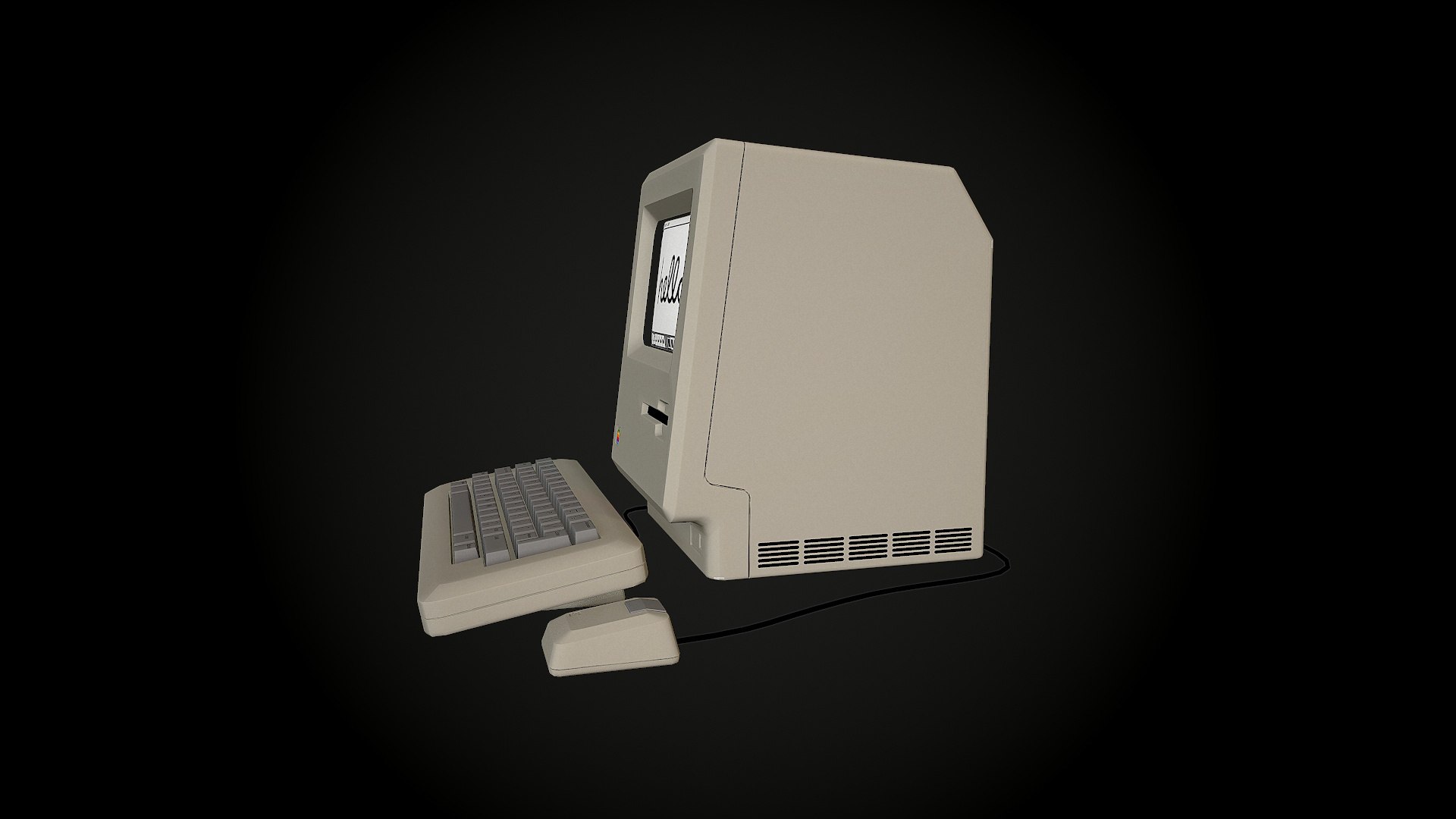 3D Retro Apple Computer - TurboSquid 1553754