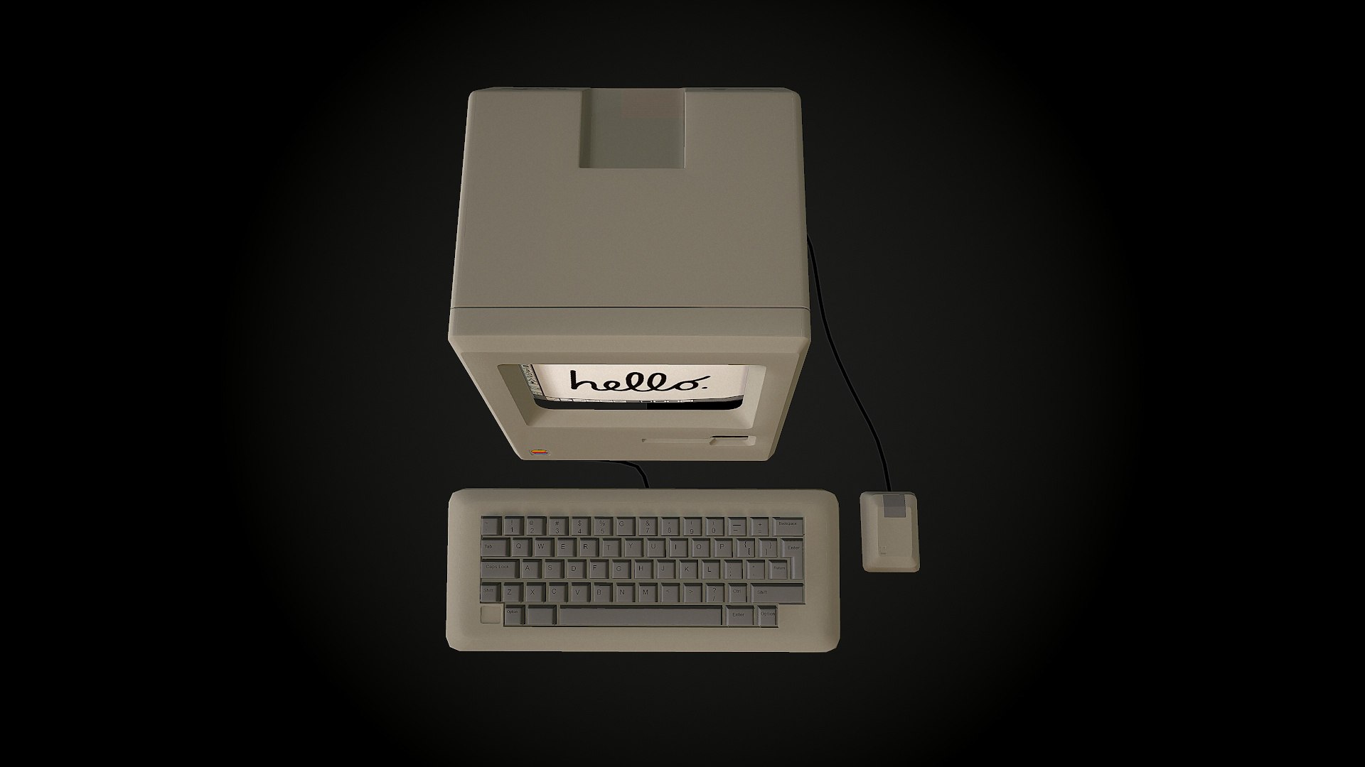 3D Retro Apple Computer - TurboSquid 1553754