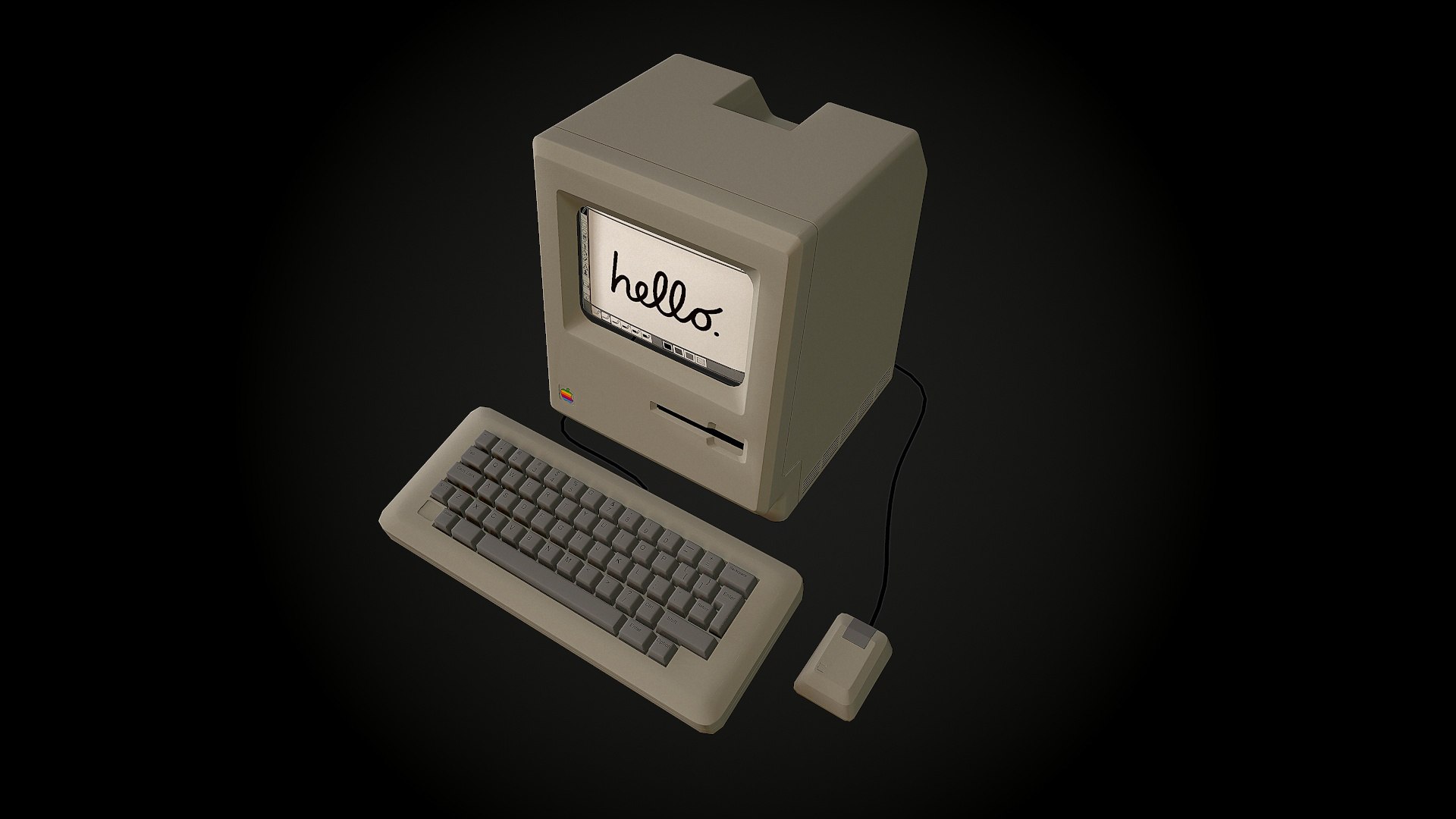 3D Retro Apple Computer - TurboSquid 1553754