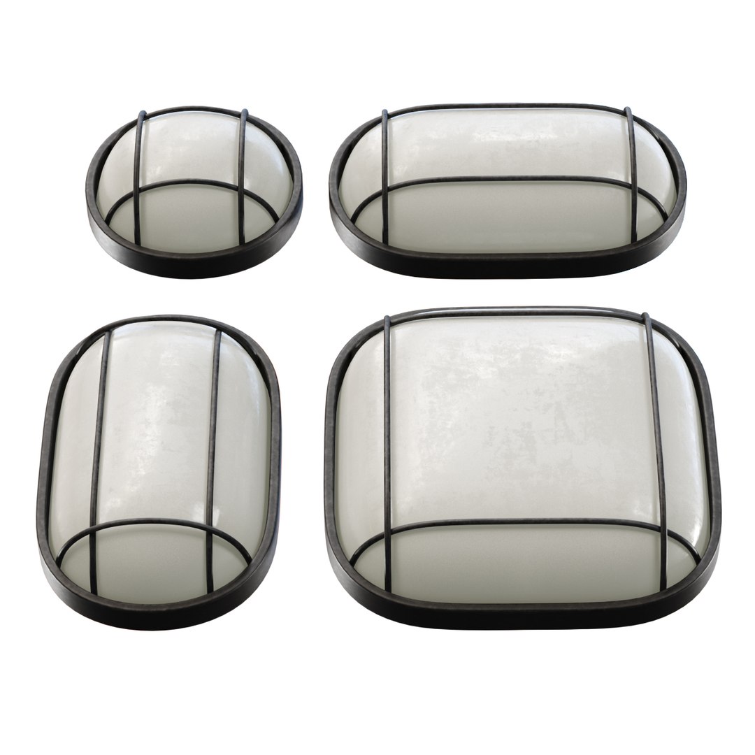 Industrial technical wall lamps 3D - TurboSquid 1967851