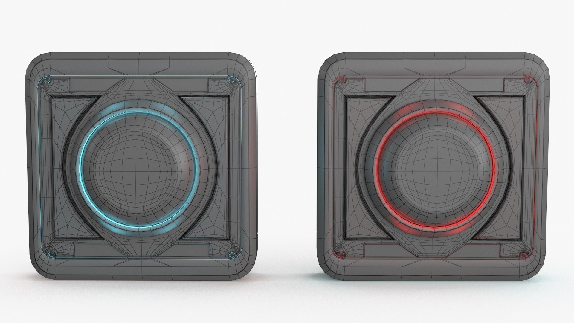 Push Button Neon 3D - TurboSquid 1924229