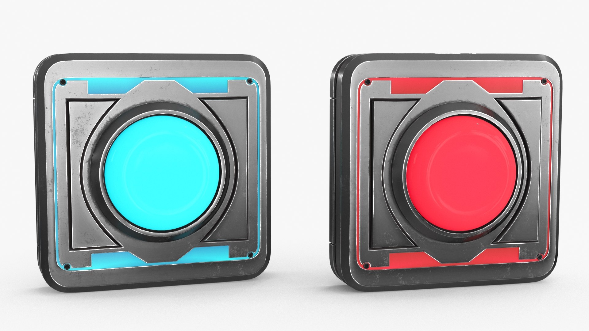 Push Button Neon 3D - TurboSquid 1924229