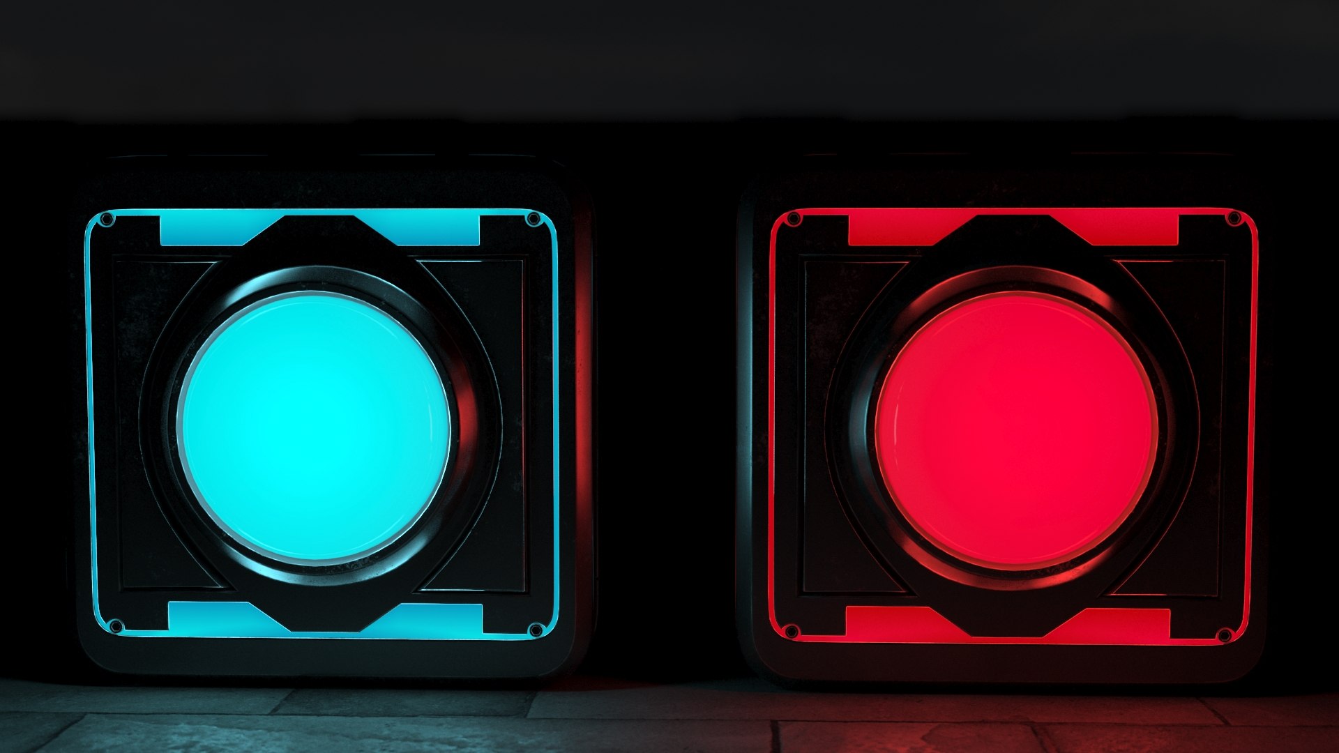 Push Button Neon 3D - TurboSquid 1924229