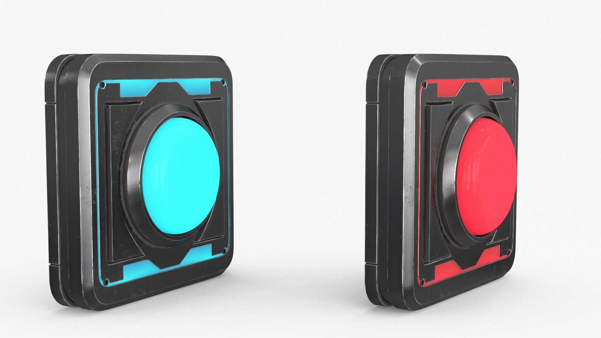 Push Button Neon 3D - TurboSquid 1924229