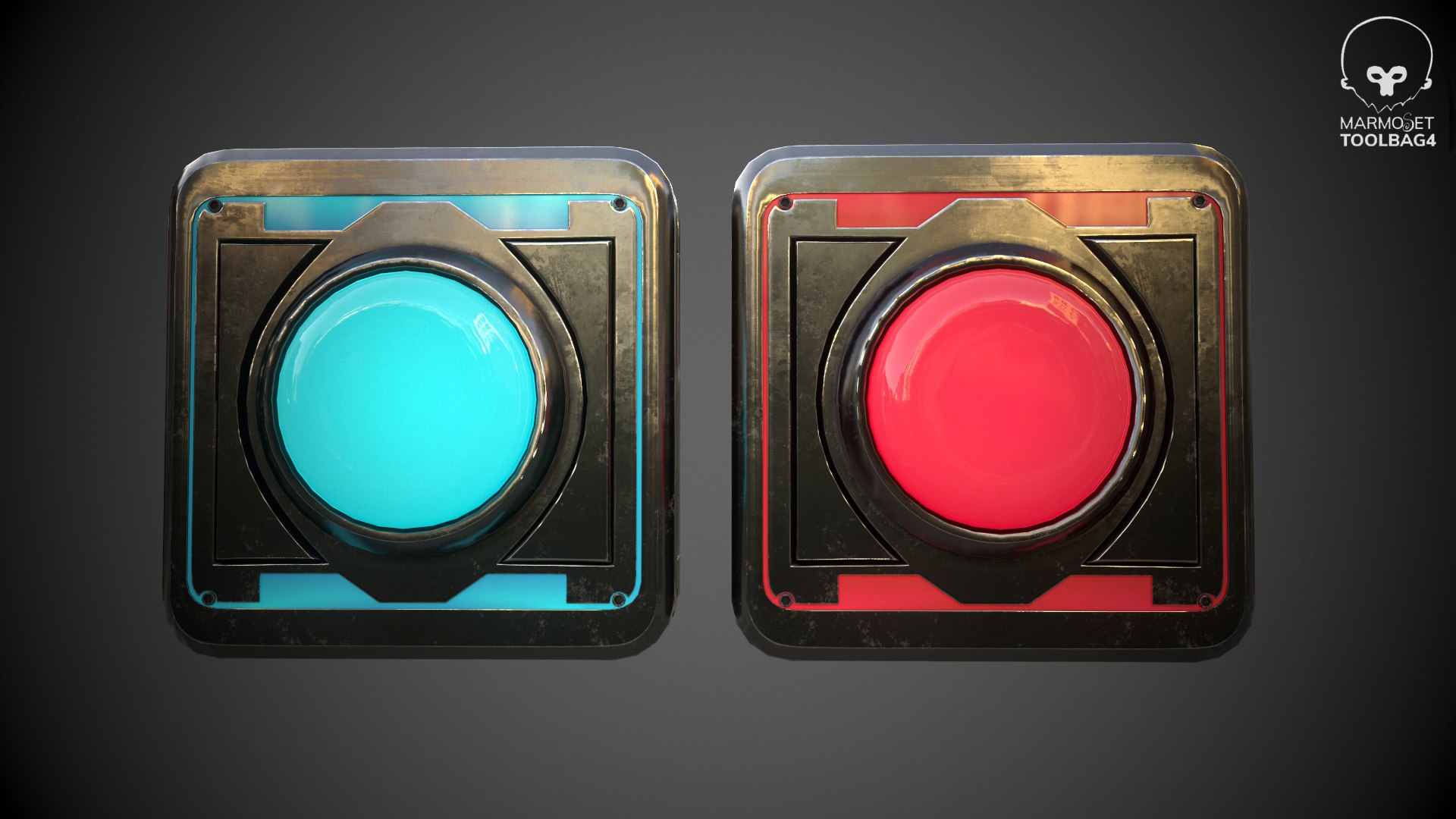 Push Button Neon 3D - TurboSquid 1924229