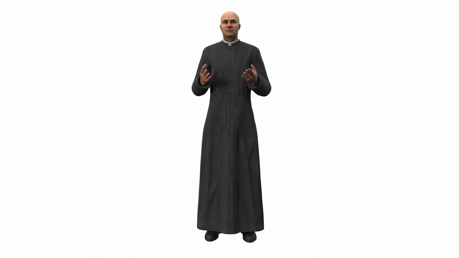 Catholic Priest Recites Prayer 3D Model - TurboSquid 2320491