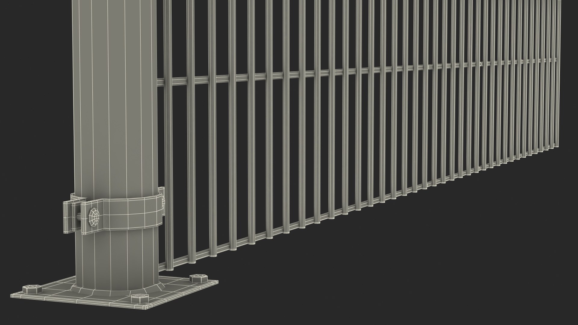 Mesh Fence Panel Green Model - TurboSquid 1954852