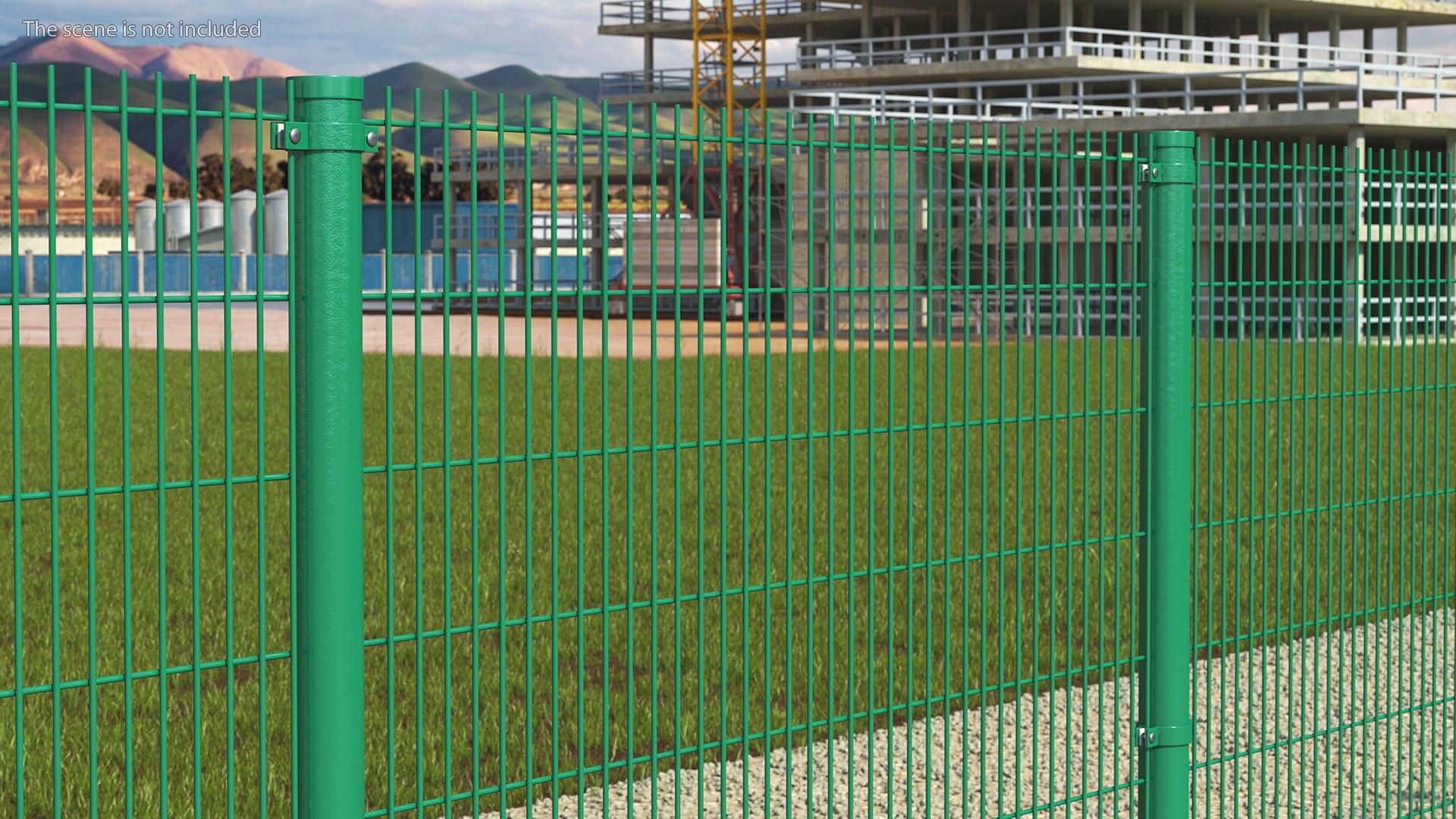 Mesh Fence Panel Green Model - TurboSquid 1954852