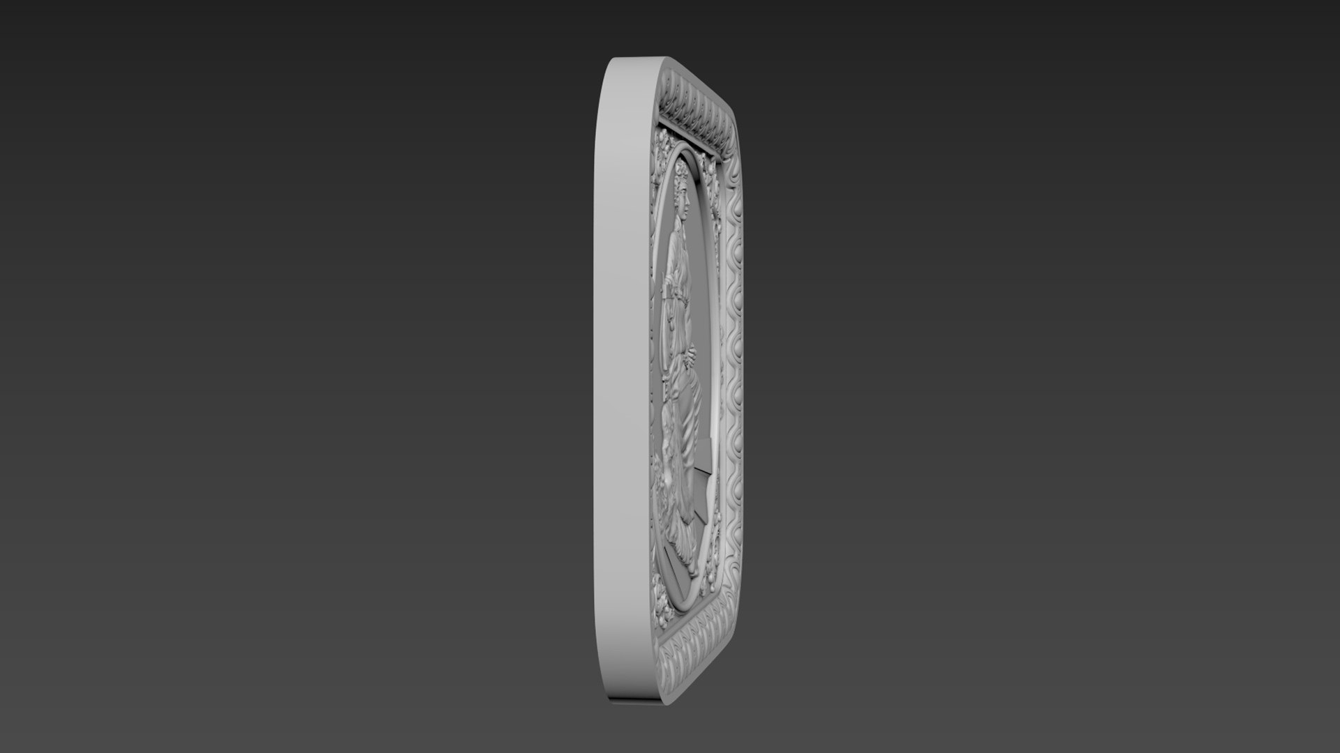 3D Bas-Relief Maiden With Harp Model - TurboSquid 2214402