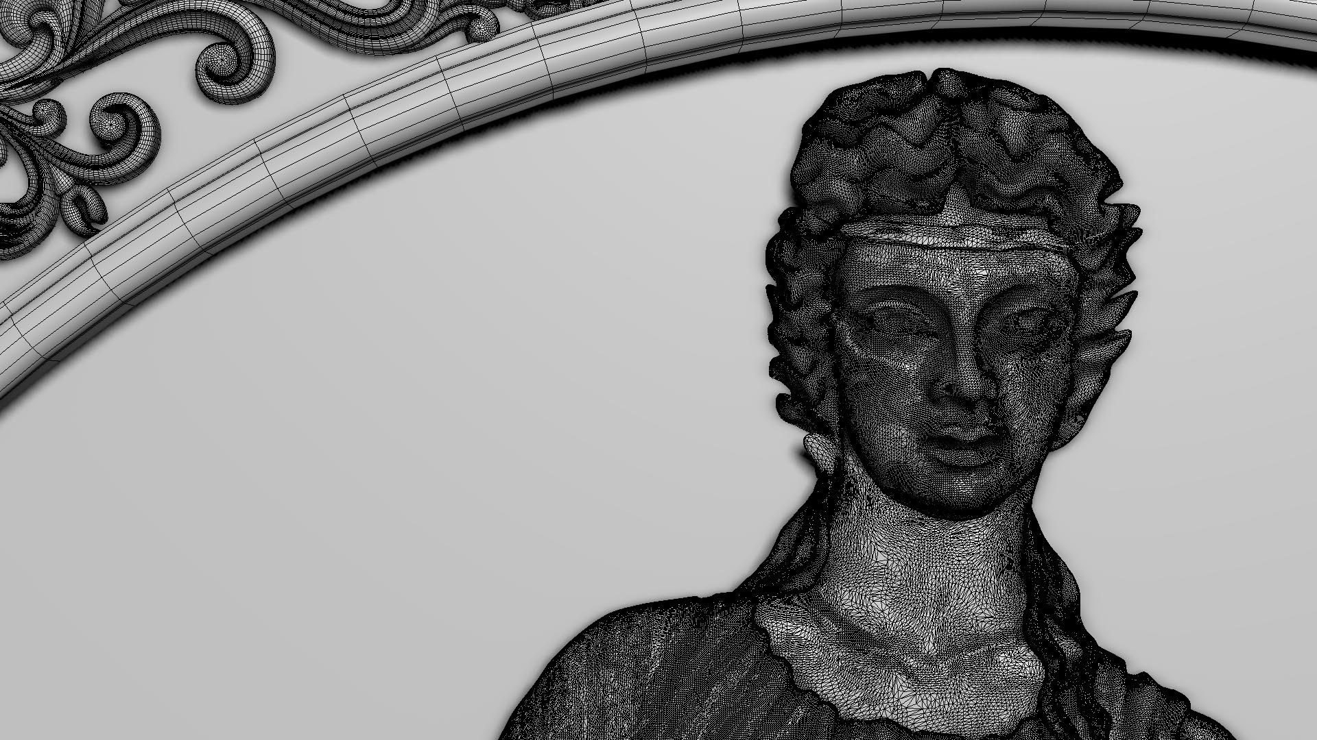 3D Bas-Relief Maiden With Harp Model - TurboSquid 2214402