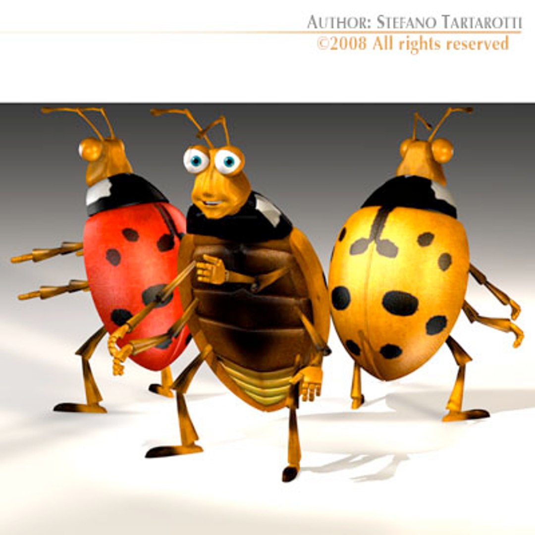 3d Ladybug Cartoon Character Model