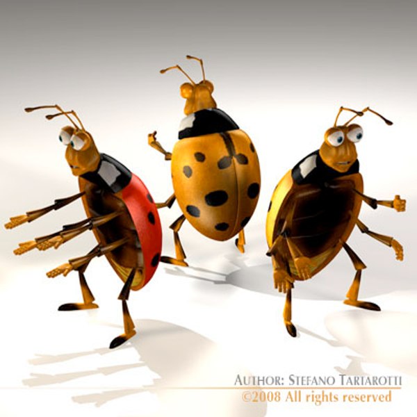 3d ladybug cartoon character model
