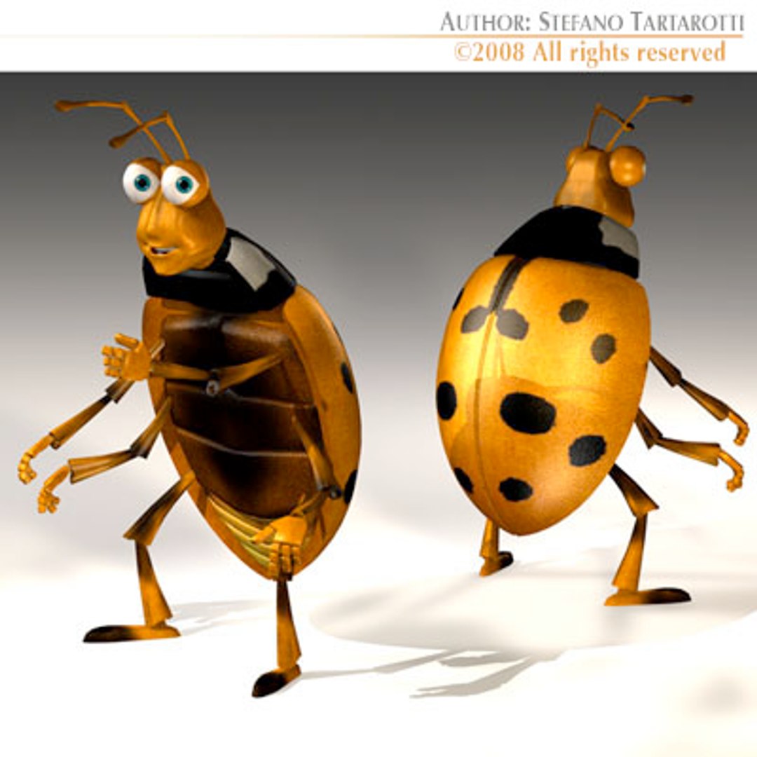 3d Ladybug Cartoon Character Model