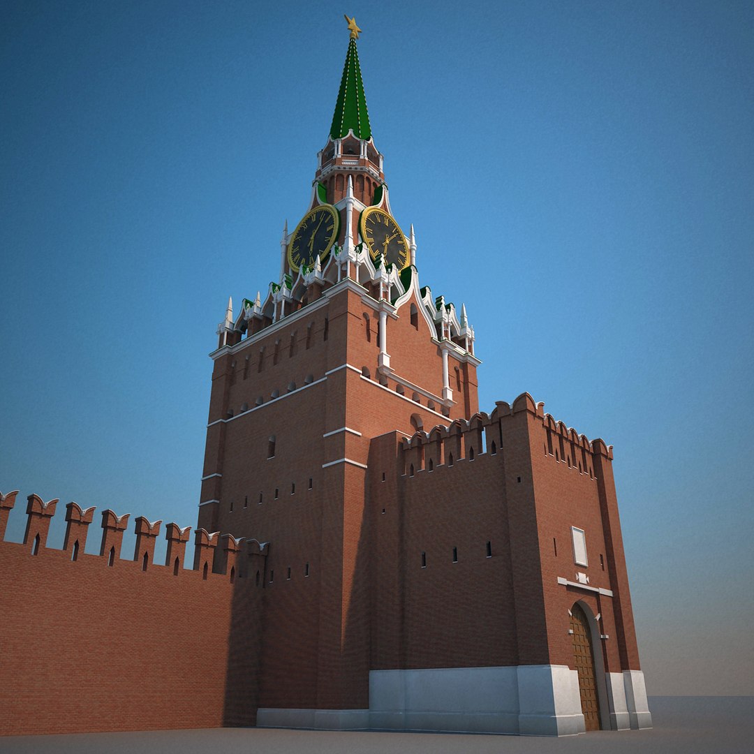Moscow Kremlin Spasskaya Tower 3d Model