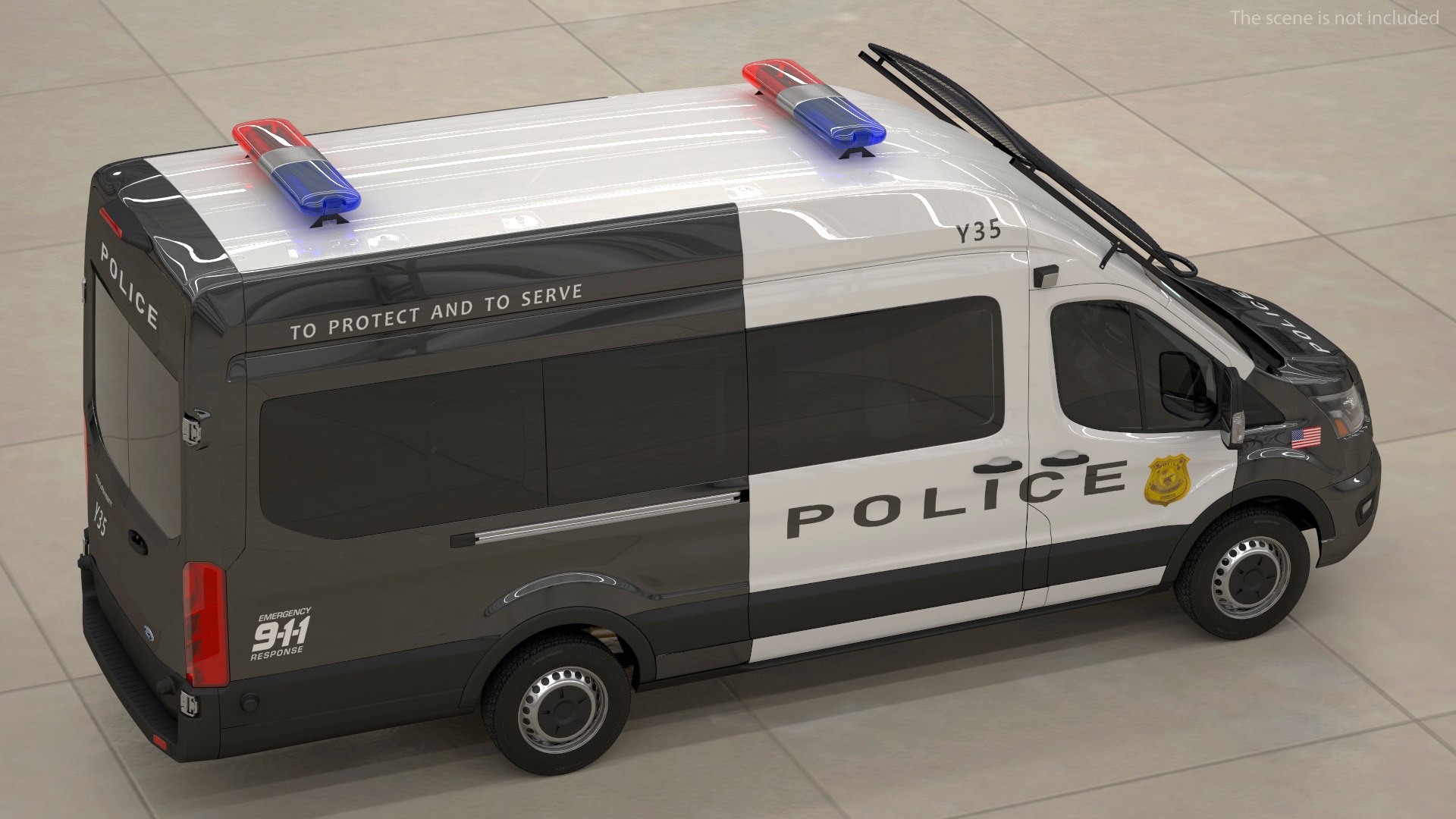 Police Ford Transit 2020 Simple Interior model - TurboSquid 1860926