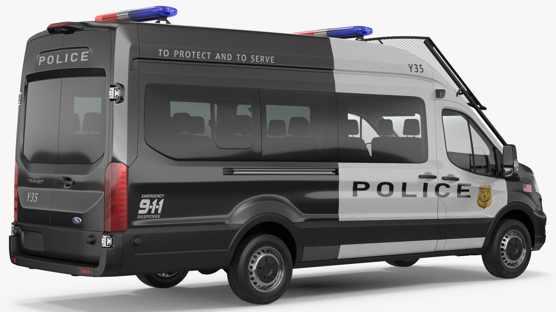 Police Ford Transit 2020 Simple Interior model - TurboSquid 1860926