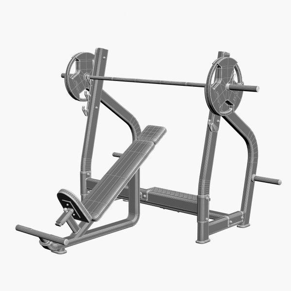 3d gym equipment bench press model