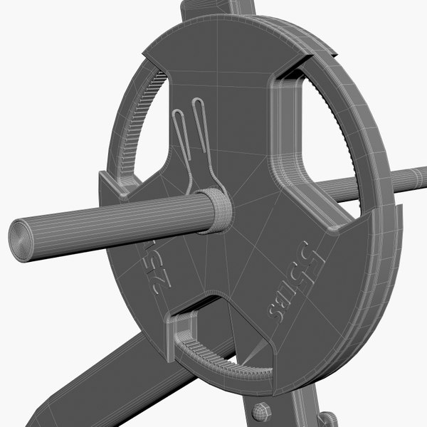 3d gym equipment bench press model