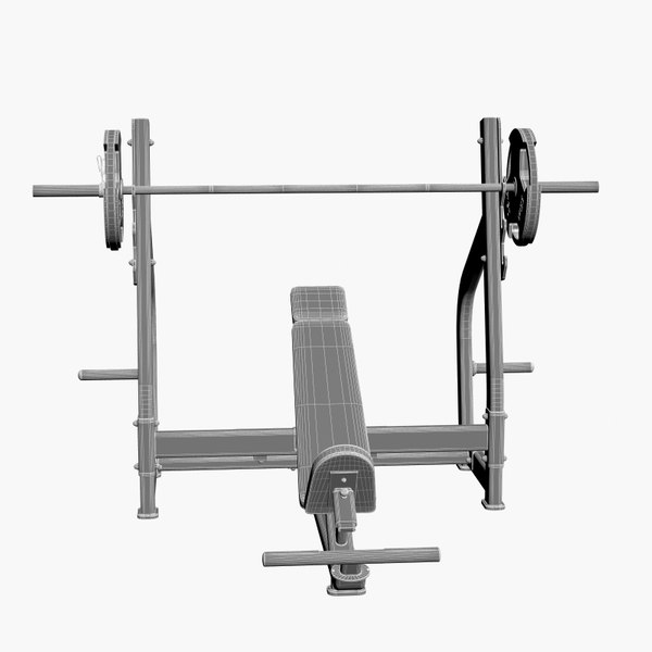 3d gym equipment bench press model