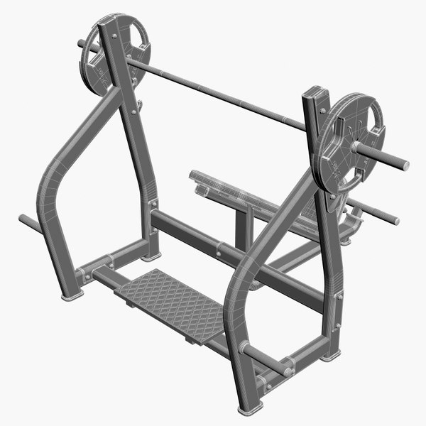 3d gym equipment bench press model