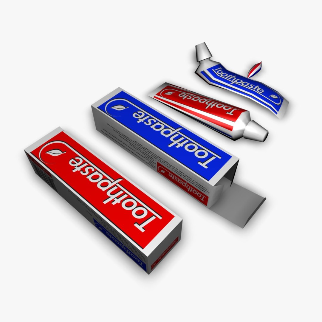 3d Model Toothpaste Packaging