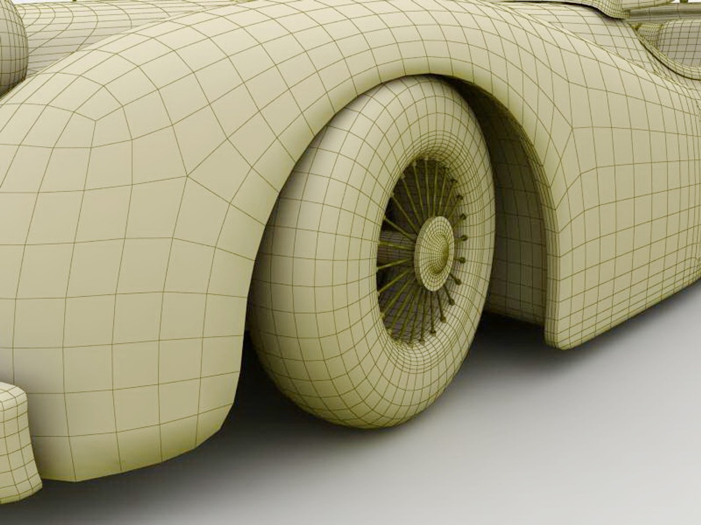 Red Retro Car 3d Model