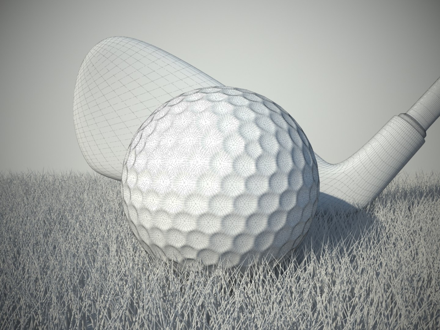 Golf Scene 3d Model