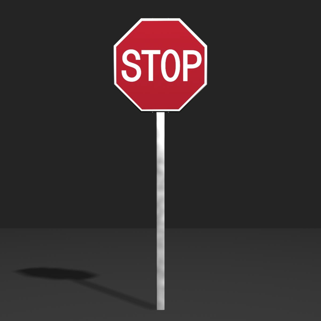 3d Model Stop Sign