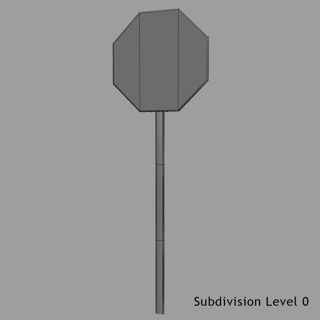 3d Model Stop Sign
