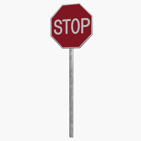 3d model stop sign
