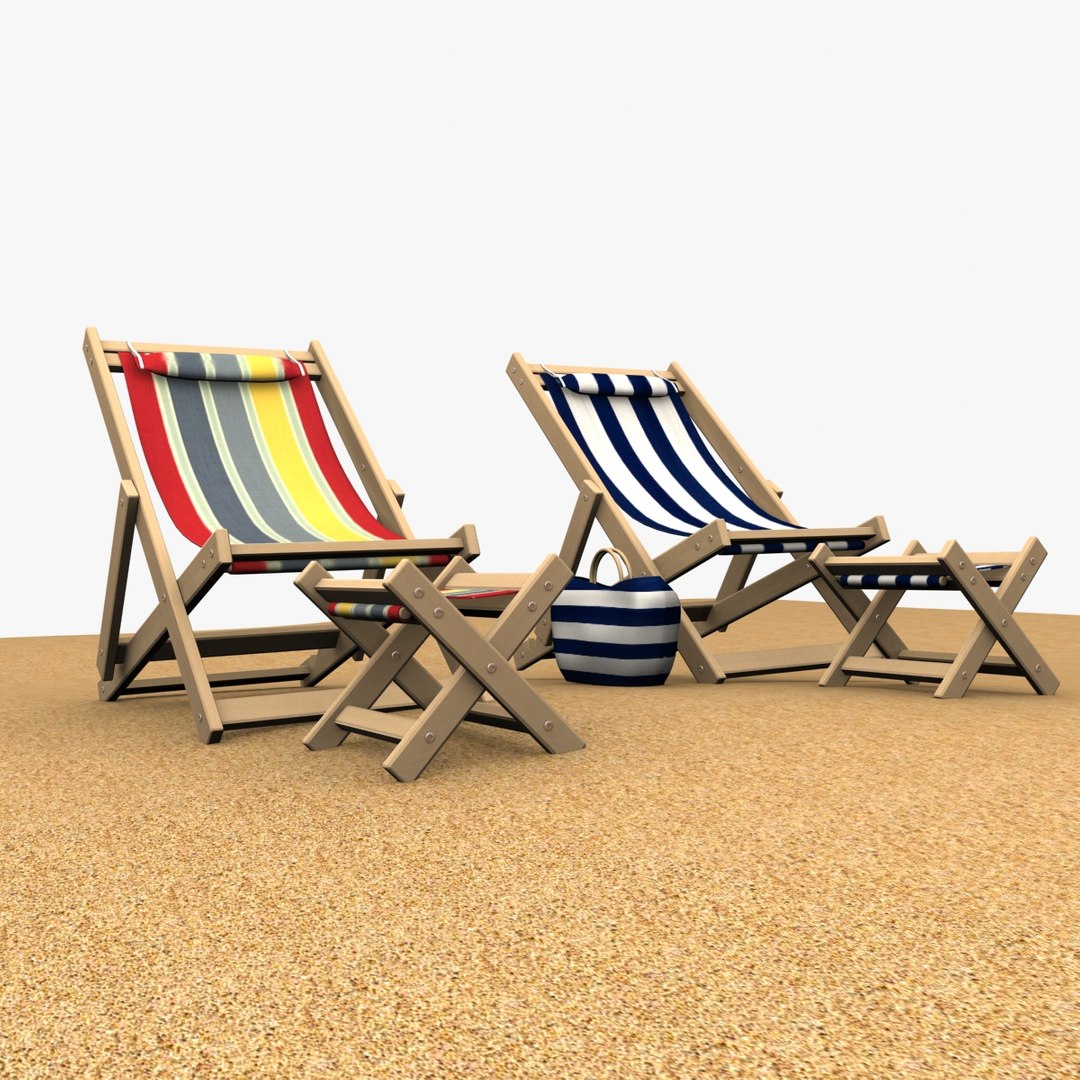 3d summertime beach chair