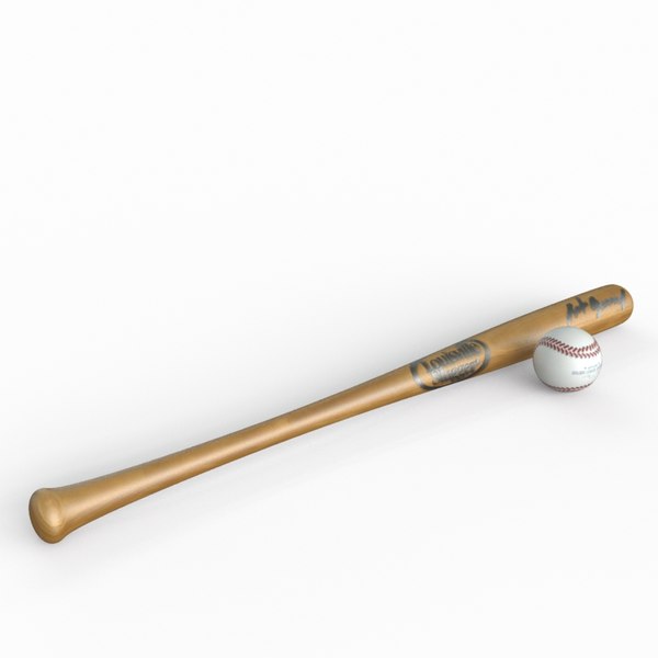 3d baseball bat ball model