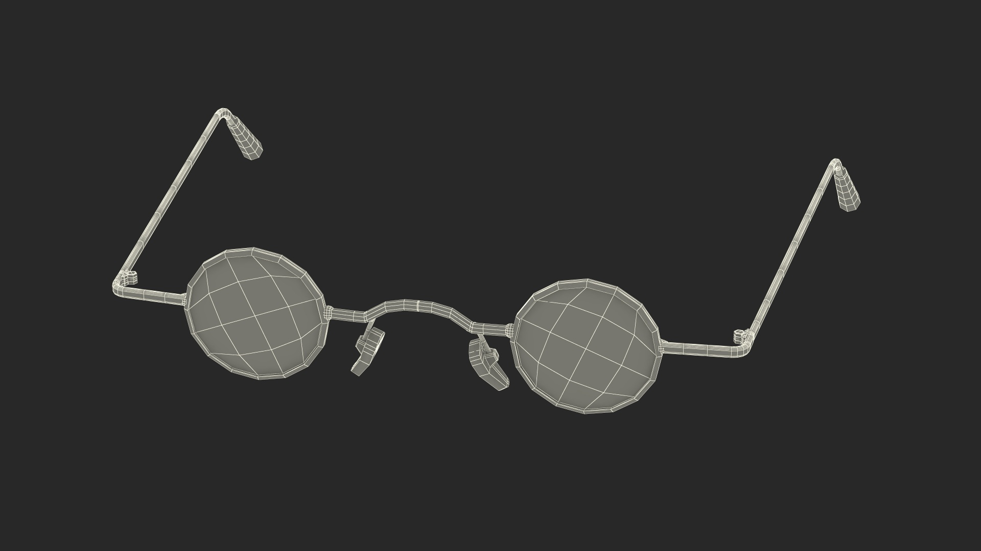 3D Super Small Round Glasses Model - TurboSquid 2208835