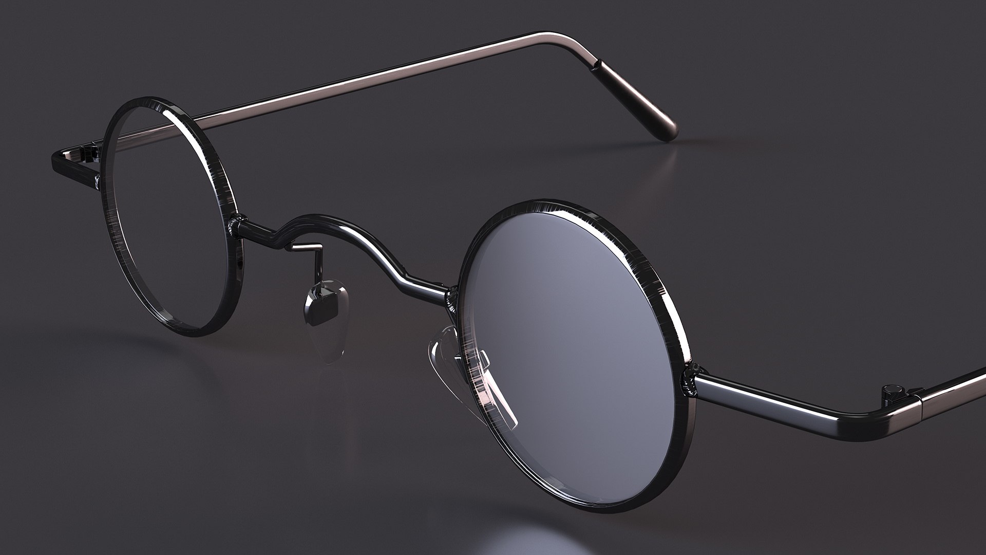 3D Super Small Round Glasses Model - TurboSquid 2208835