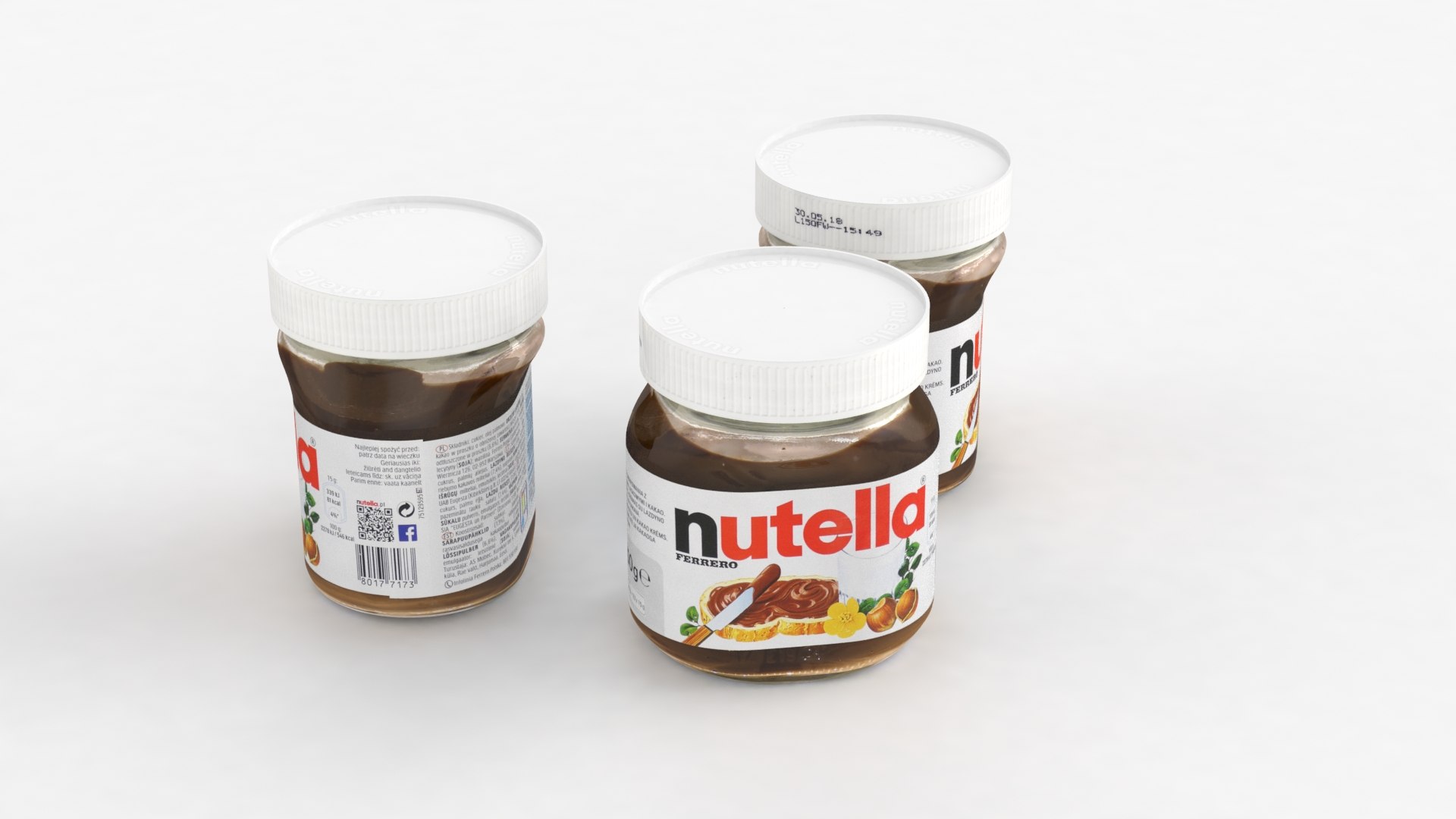 Nutella 350g Jar 2020 3D - TurboSquid 1654509