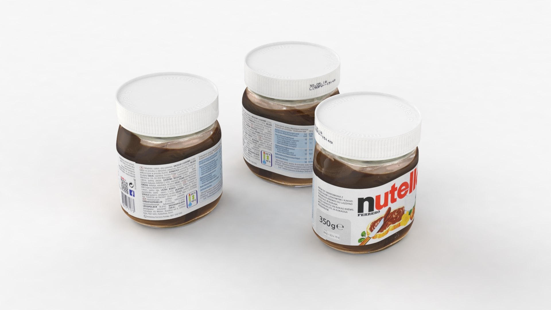 Nutella 350g Jar 2020 3D - TurboSquid 1654509