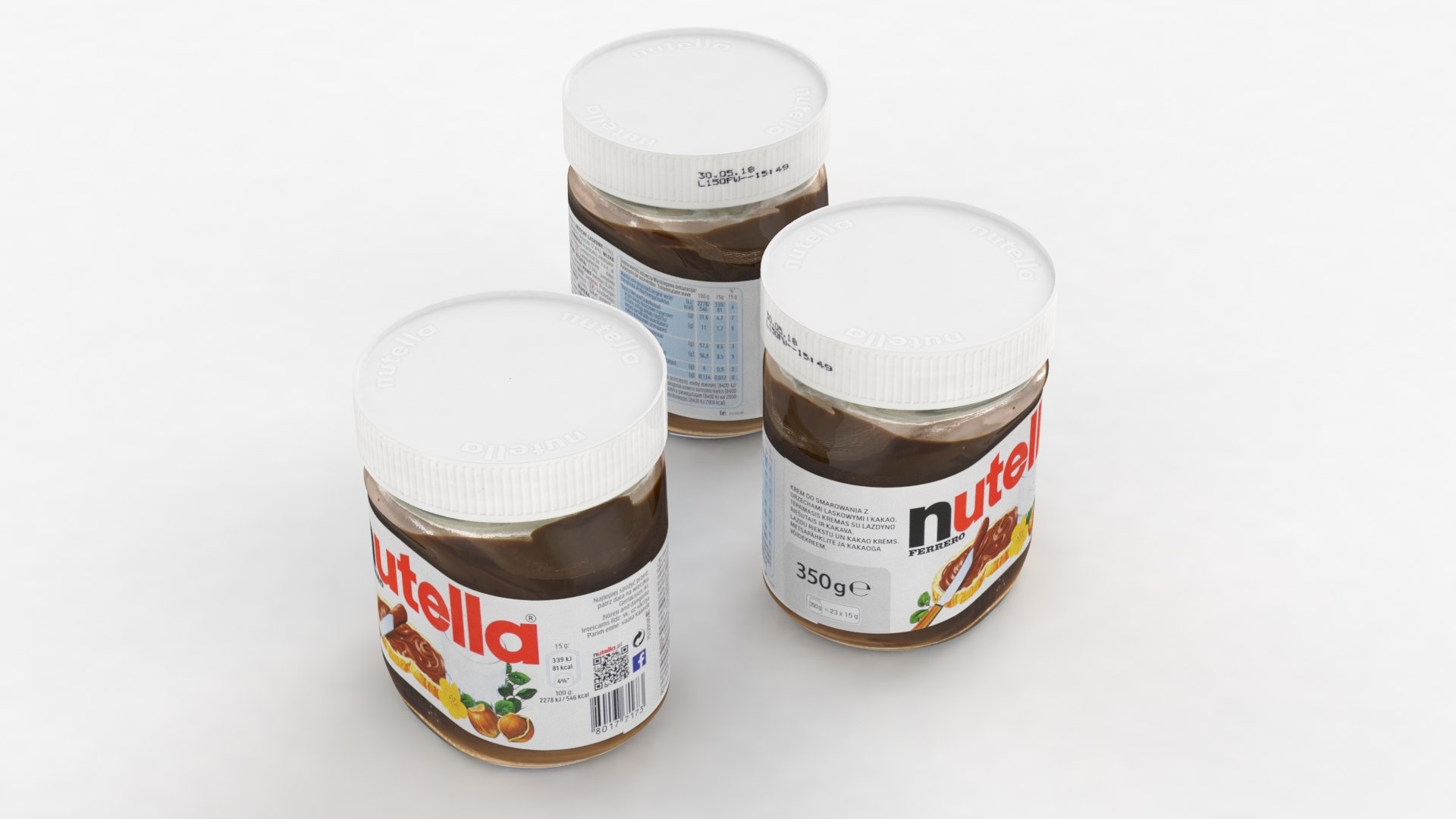 Nutella 350g Jar 2020 3D - TurboSquid 1654509